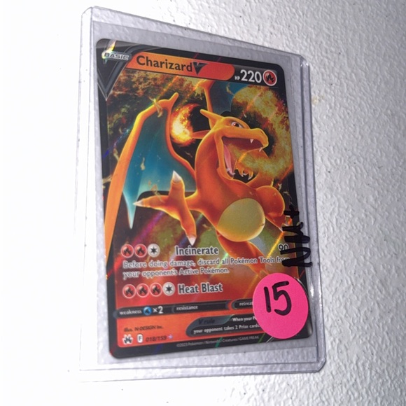 Pokemon | Toys | Pokemon Charizard V Trading Card Orange And Black ...